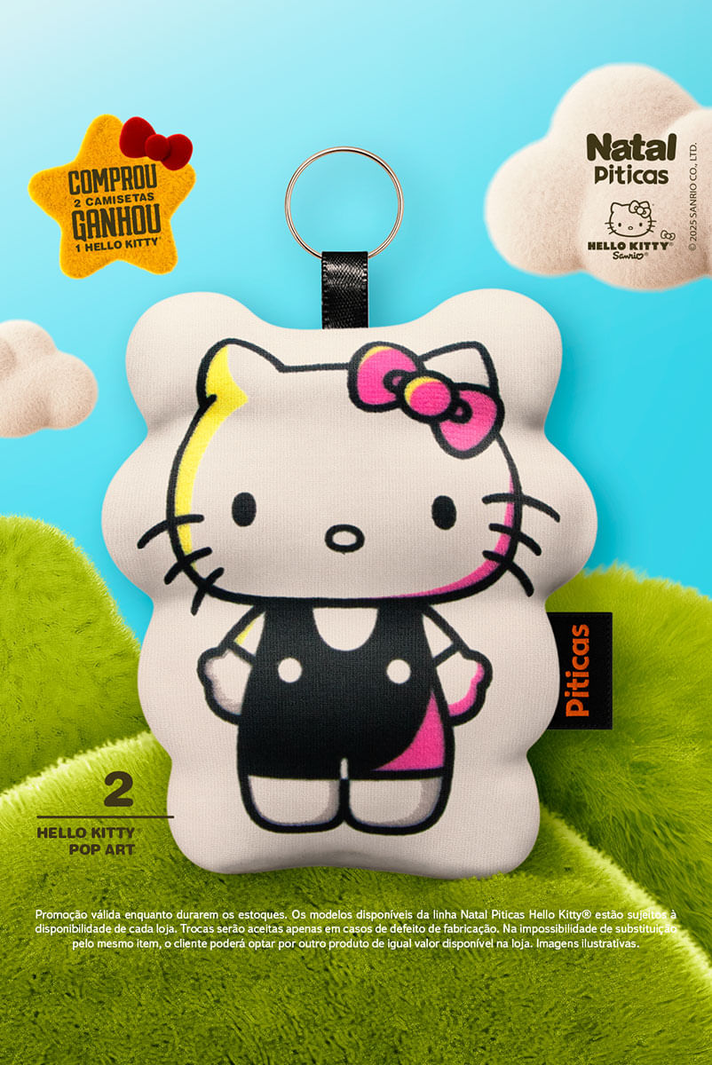 Chaveiro de Tecido Hello Kitty Pop Art