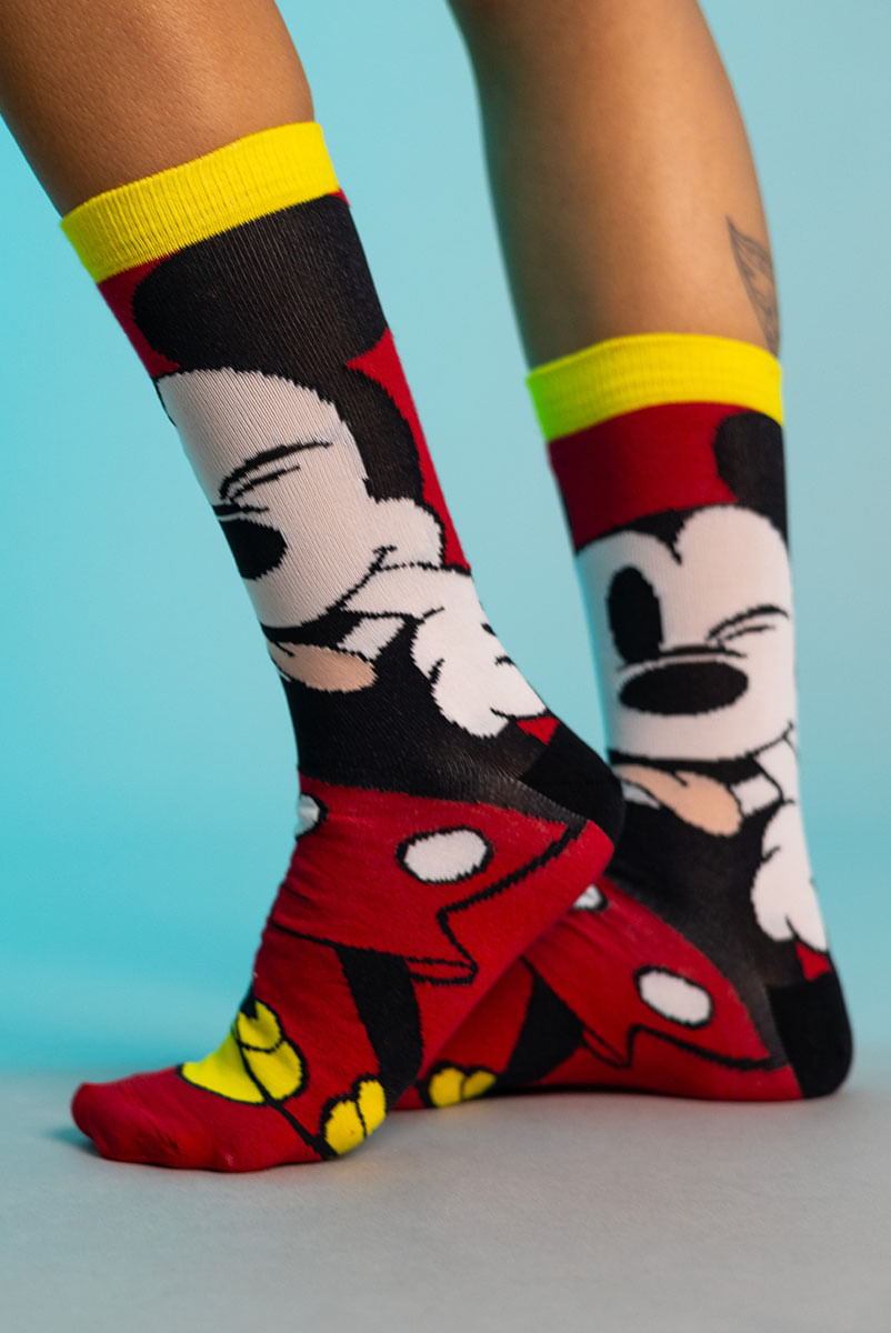 Meia Pé Individual Disney Mickey Mouse